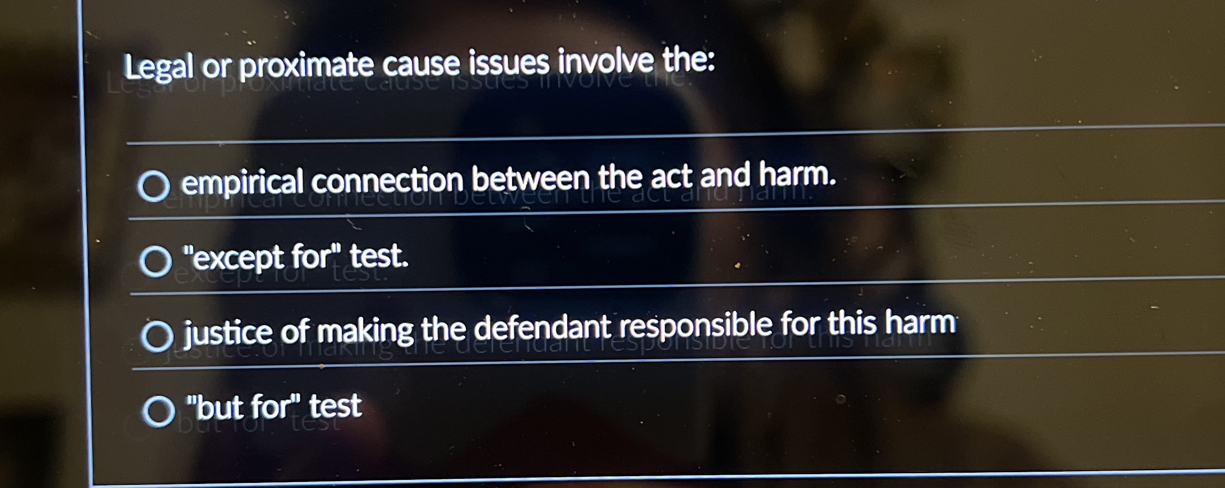 Solved Legal or proximate cause issues involve the:empirical | Chegg.com