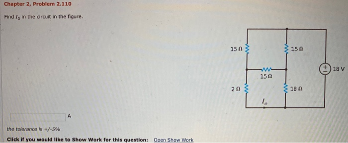 Solved Chapter 2, Problem 2.110 Find 1, in the circuit in | Chegg.com