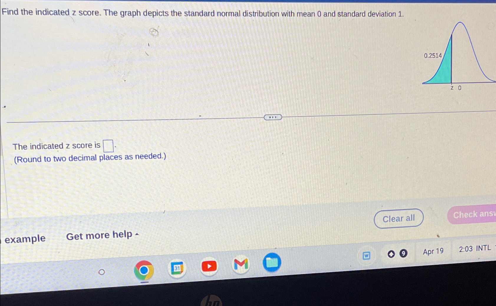 Solved Find the indicated z score. The graph depicts the | Chegg.com