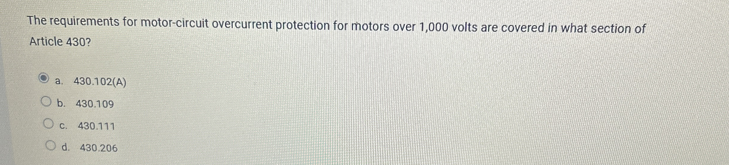 Solved The requirements for motor-circuit overcurrent | Chegg.com