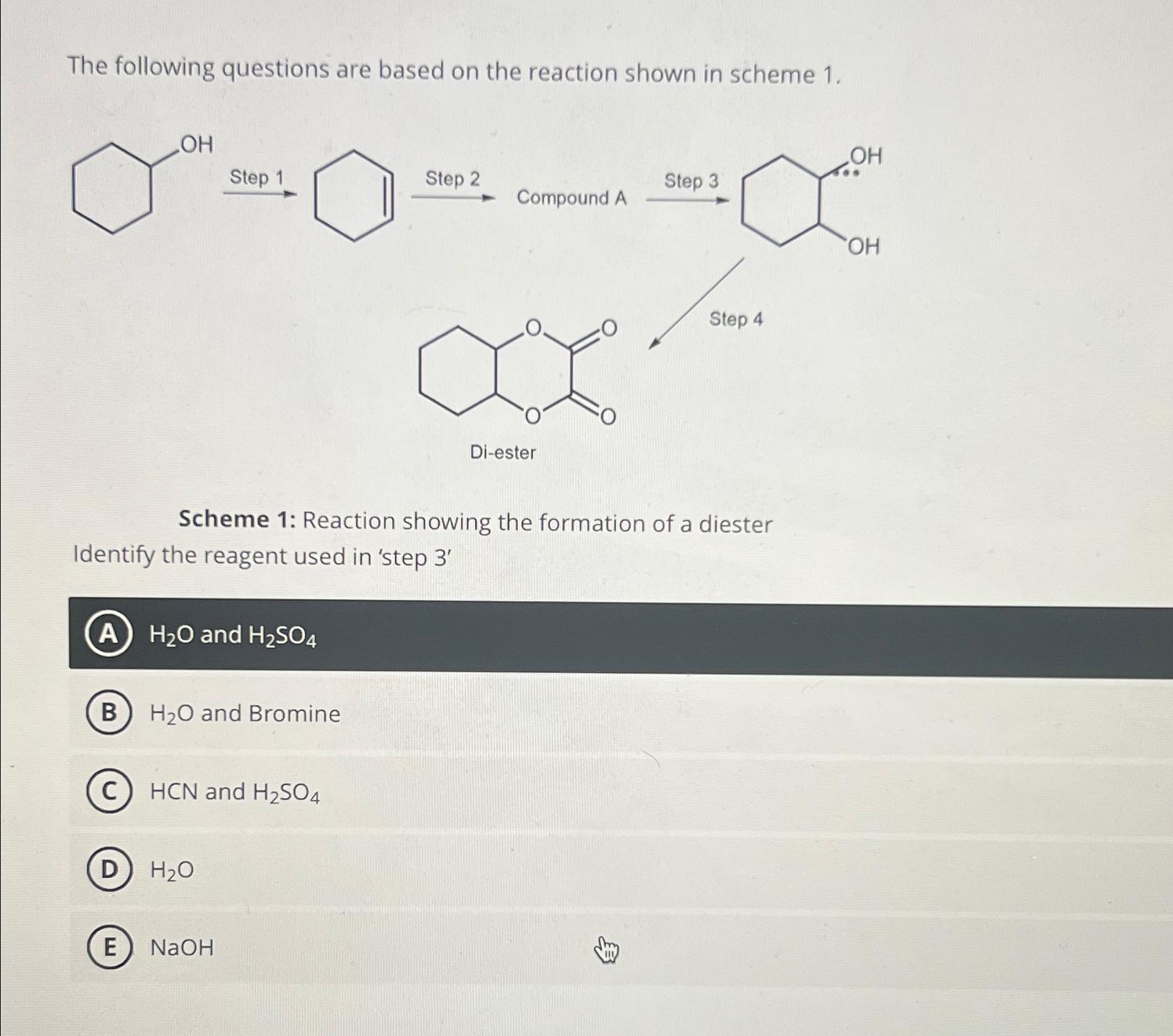 The following questions are based on the reaction | Chegg.com