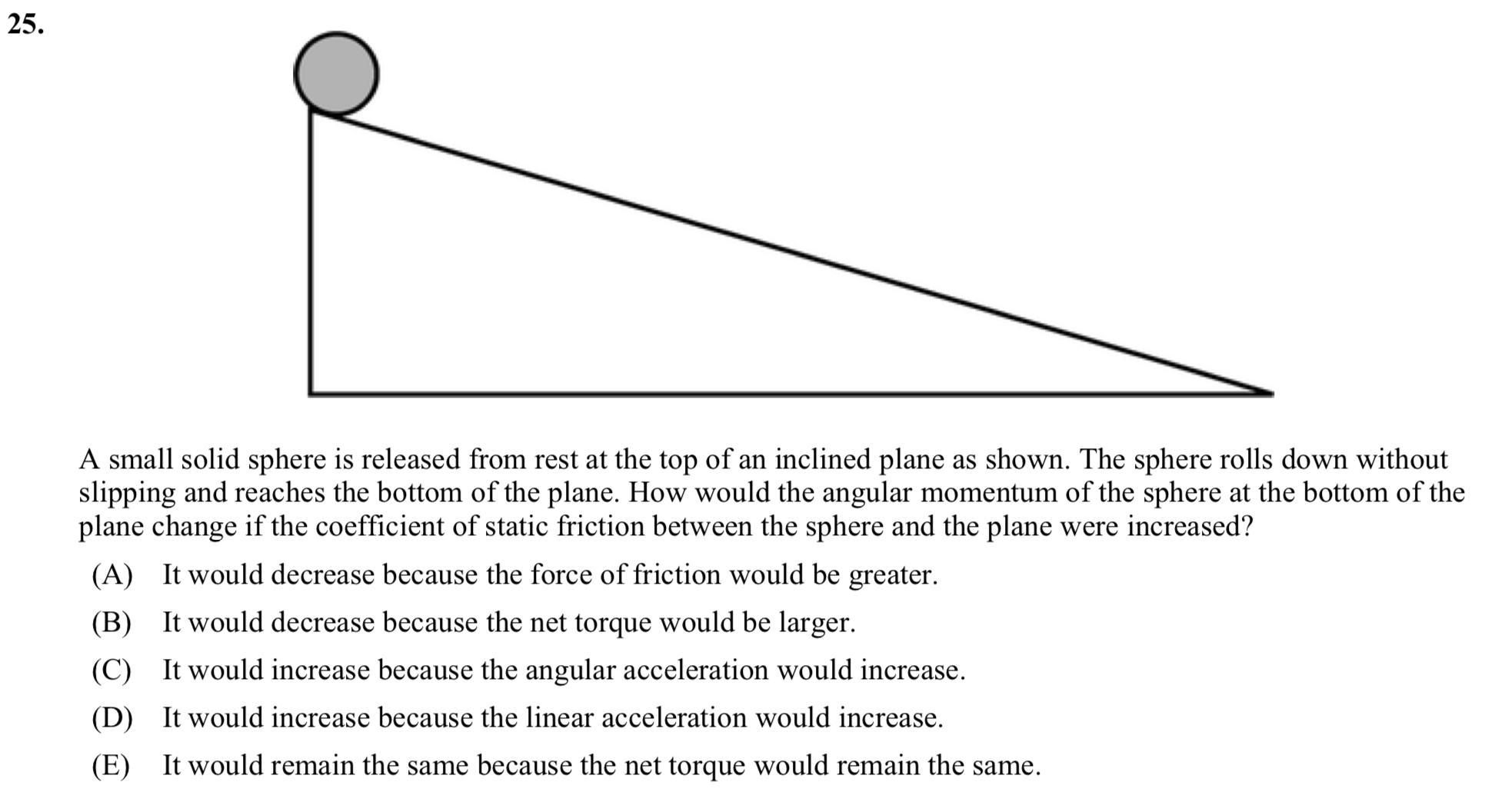 Solved A small solid sphere is released from rest at the top | Chegg.com