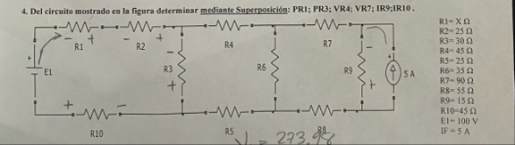 Solved Del circuito mostrado en la figura determinar | Chegg.com