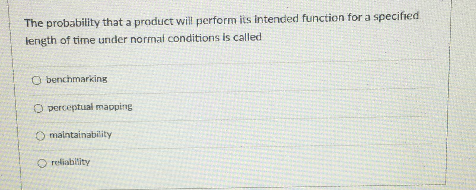Solved The probability that a product will perform its | Chegg.com