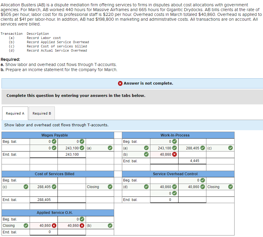 Solved Allocation Busters (AB) ﻿is a dispute mediation firm | Chegg.com