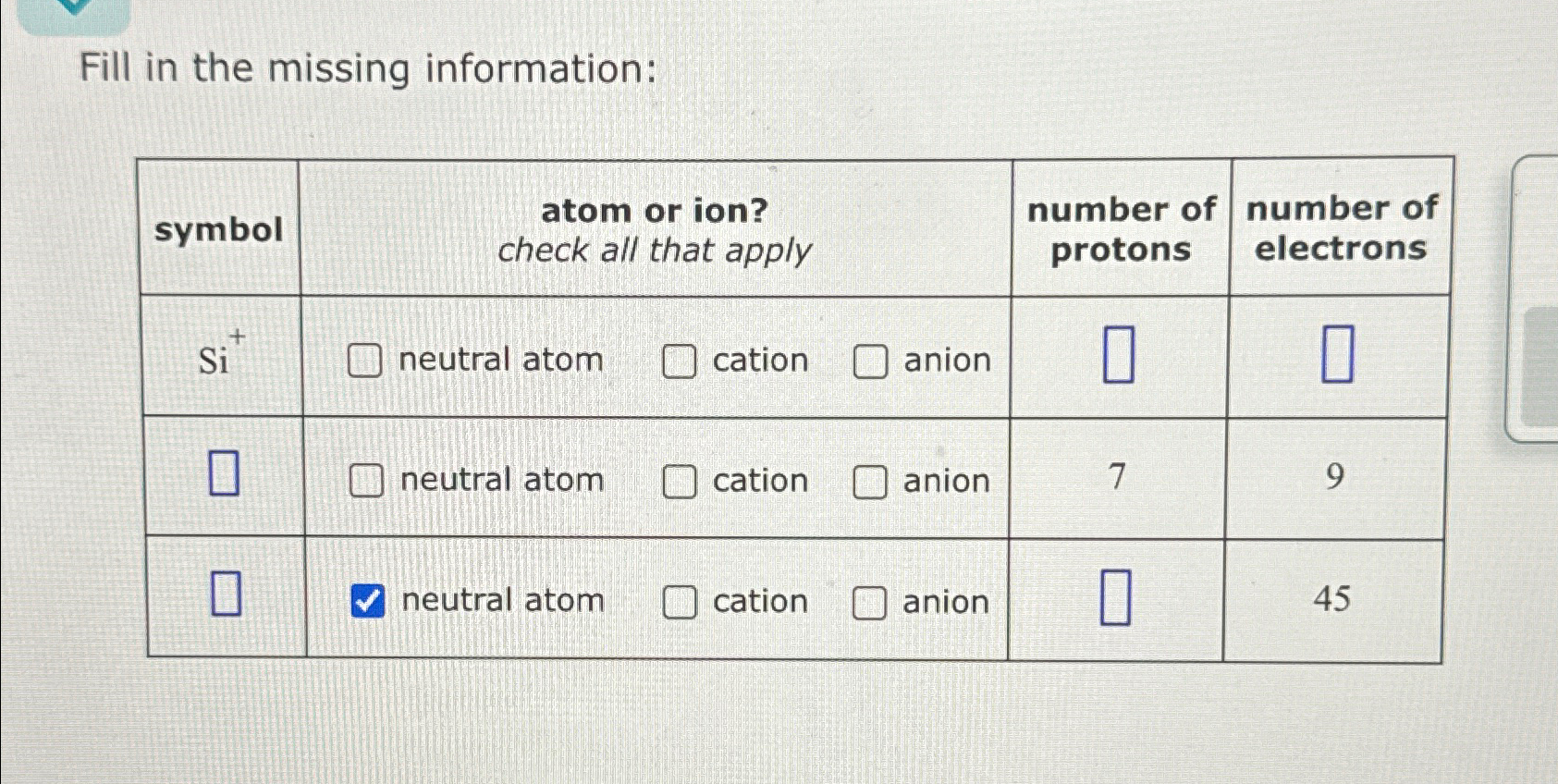 Solved Fill in the missing | Chegg.com
