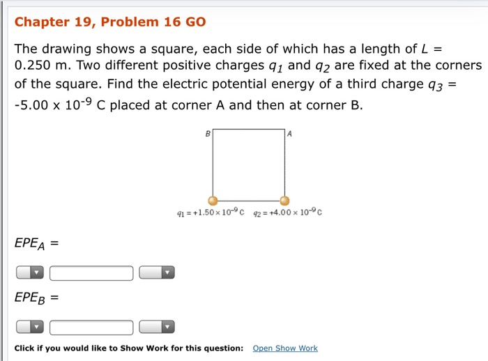 Solved Chapter 19, Problem 16 GO The drawing shows a square, | Chegg.com