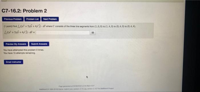 Solved C7 162 Problem 2 Previoun Problem Problem List Next 0908