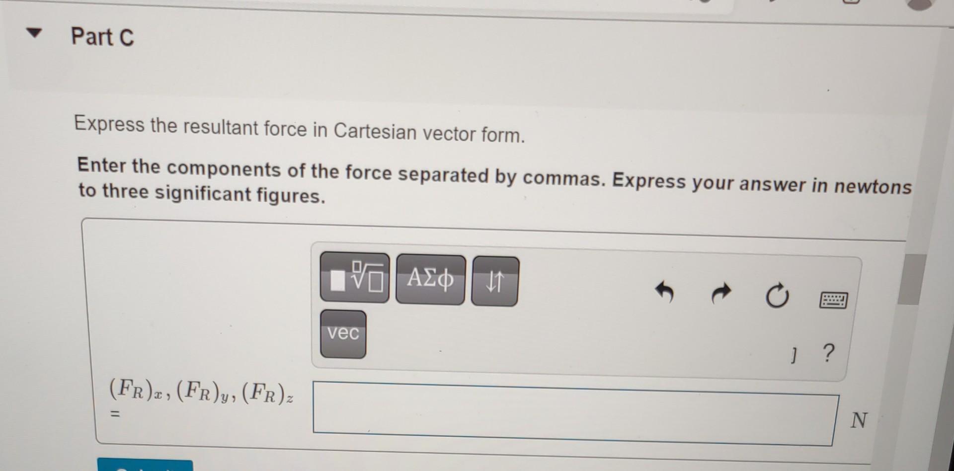 Solved Express F1 in Cartesian vector form. Enter the | Chegg.com