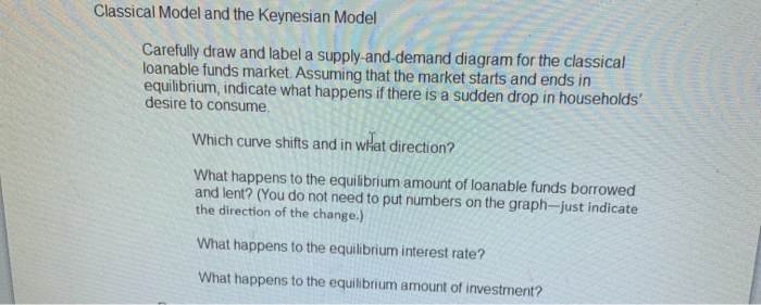Solved Classical Model and the Keynesian Model Carefully | Chegg.com