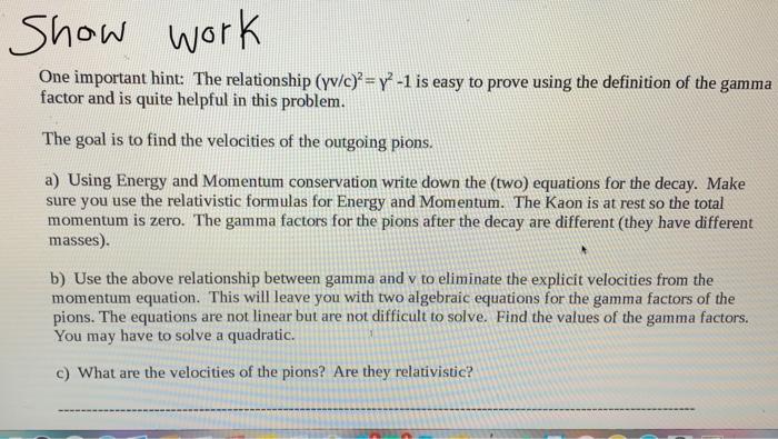 Solved 1) (40 points) The Kaon was the first "Strange" | Chegg.com