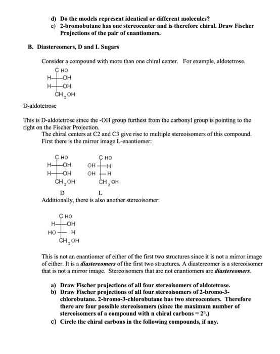 Solved d) Do the models represent identical or different | Chegg.com