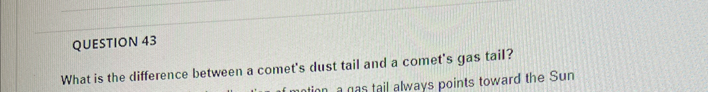 Solved QUESTION 42Give a brief description of the asteroid | Chegg.com