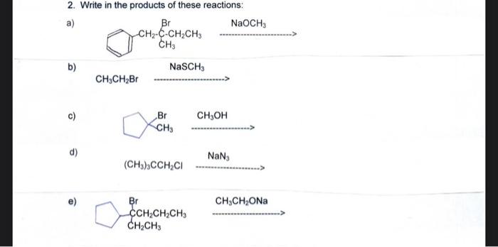 Solved CH3CH2Br (CH3)3CCH2Cl… | Chegg.com