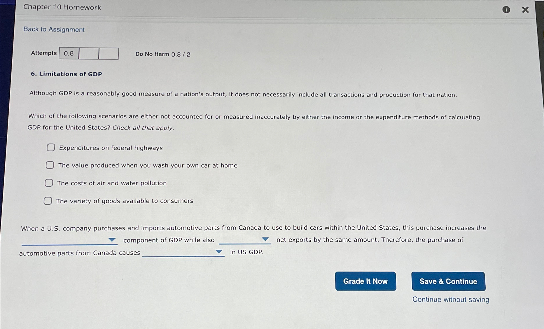 Solved Chapter 10 ﻿HomeworkBack to AssignmentAttempts 0.8Do | Chegg.com