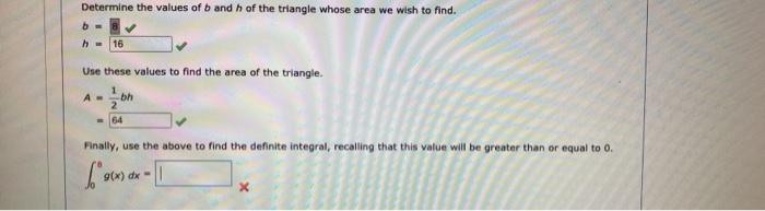 Solved Determine the values of b and h of the triangle whose | Chegg.com