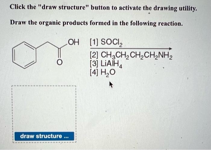 Solved Click the "draw structure" button to activate the | Chegg.com