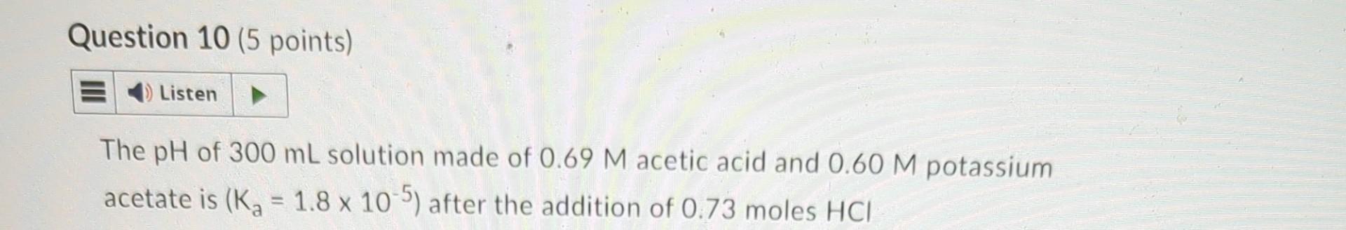 Solved Consider the following buffer system: 1.16MH2CO3 and | Chegg.com