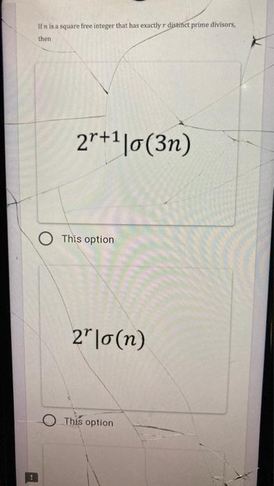 If n is a square free integer that has exactly | Chegg.com