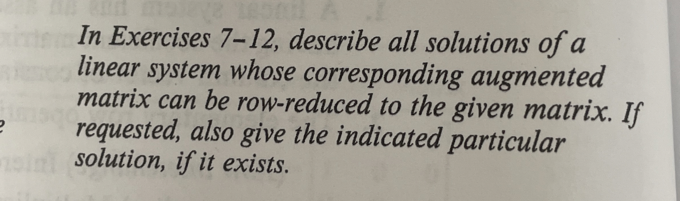 Solved In Exercises 7-12, ﻿describe all solutions of alinear | Chegg.com