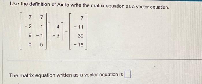 Solved List five vectors in Span{v1,v2}. Do not make a | Chegg.com