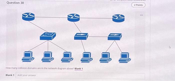 Solved Question 38 How mary collision domains are in the | Chegg.com