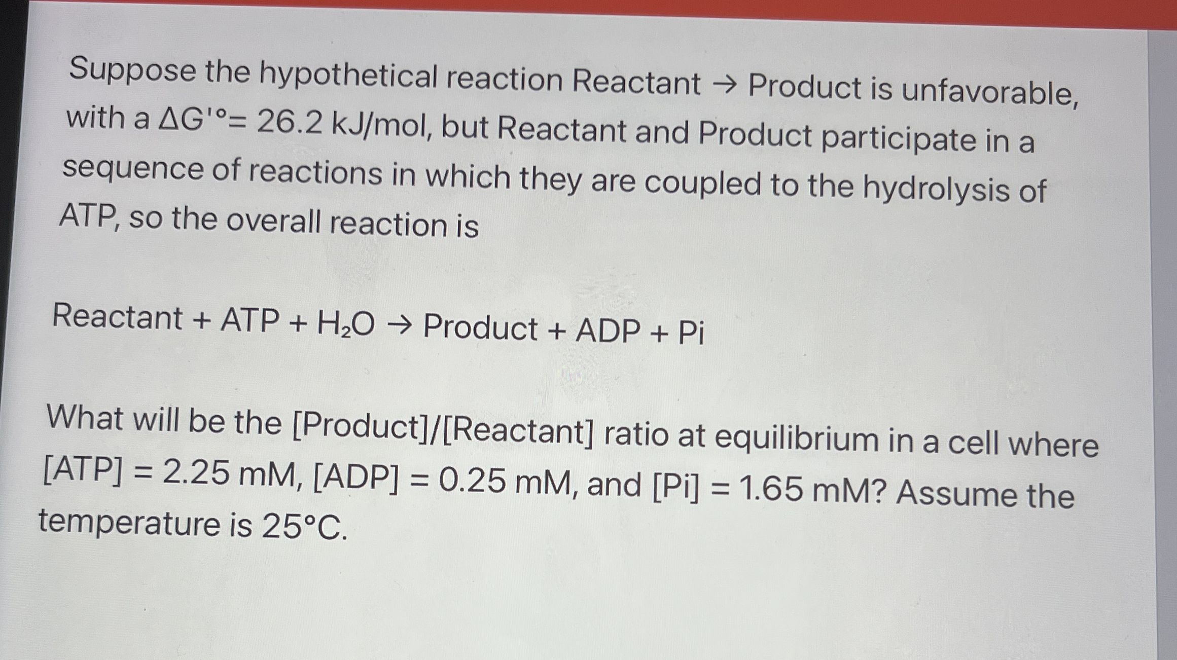 Suppose the hypothetical reaction Reactant → ﻿Product | Chegg.com