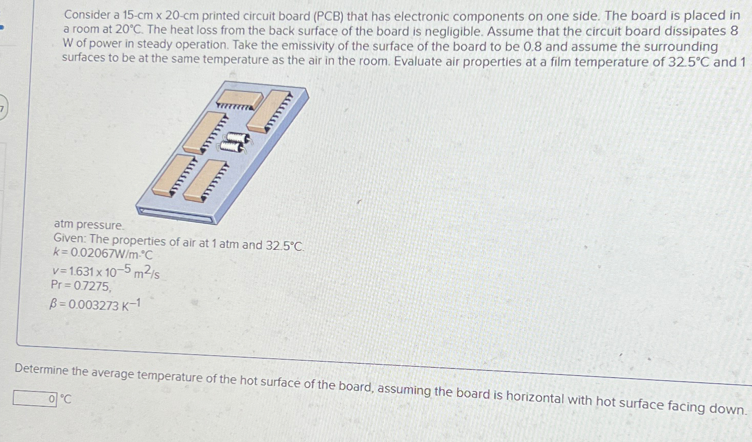 Solved Consider a 15-cm×20-cm ﻿printed circuit board (PCB) | Chegg.com