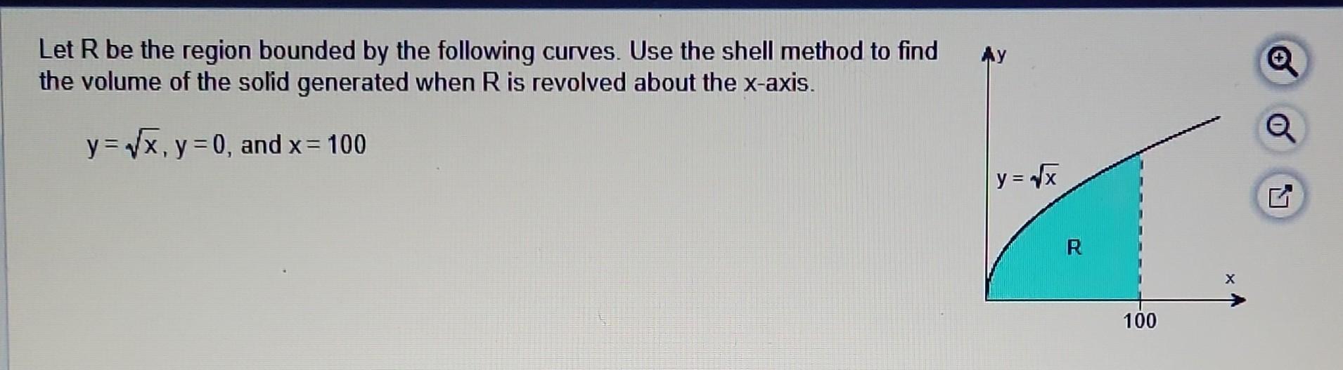 Solved Let R be the region bounded by the following curves. | Chegg.com