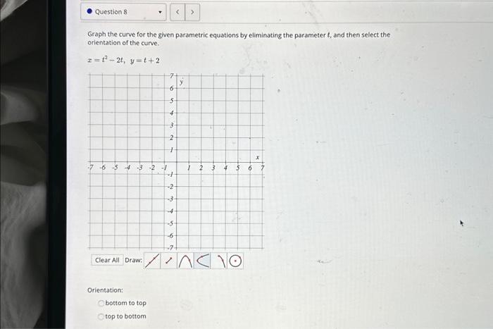 Solved Graph The Curve For The Given Parametric Equations By