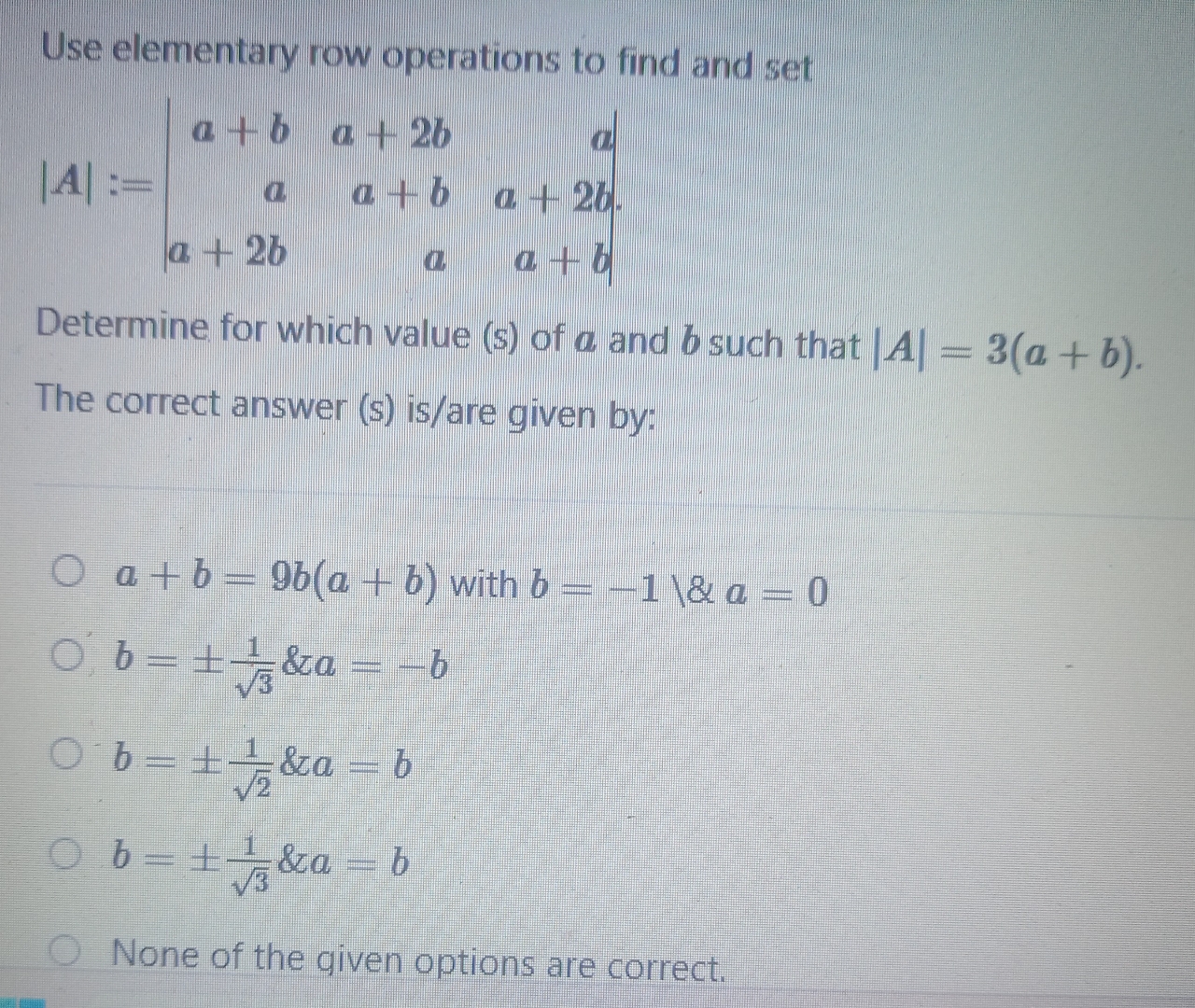 Solved Use elementary row operations to find and | Chegg.com