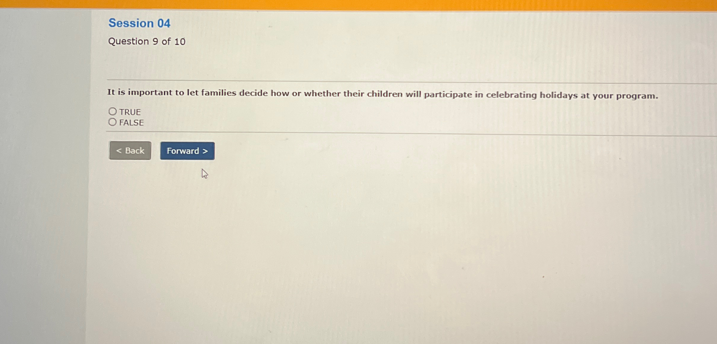 Solved Session 04Question 9 ﻿of 10It is important to let | Chegg.com