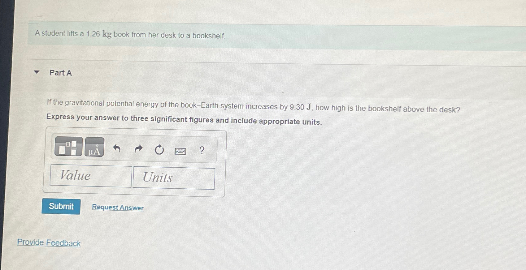 Solved A student lifts a 1.26-kg ﻿book from her desk to a | Chegg.com