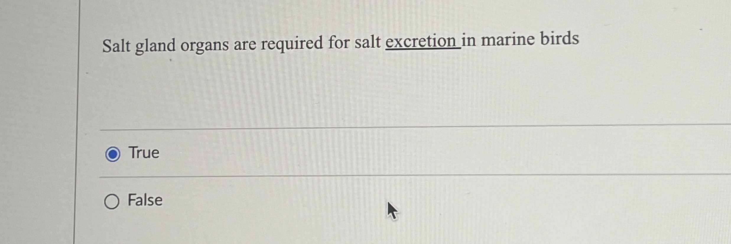 Solved Salt gland organs are required for salt excretion in | Chegg.com