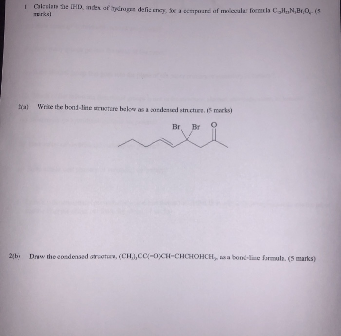 Solved 1 Calculate the IHD, index of hydrogen deficiency, | Chegg.com