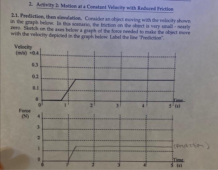 2.1. Prediction, then simulation. Consider an object | Chegg.com