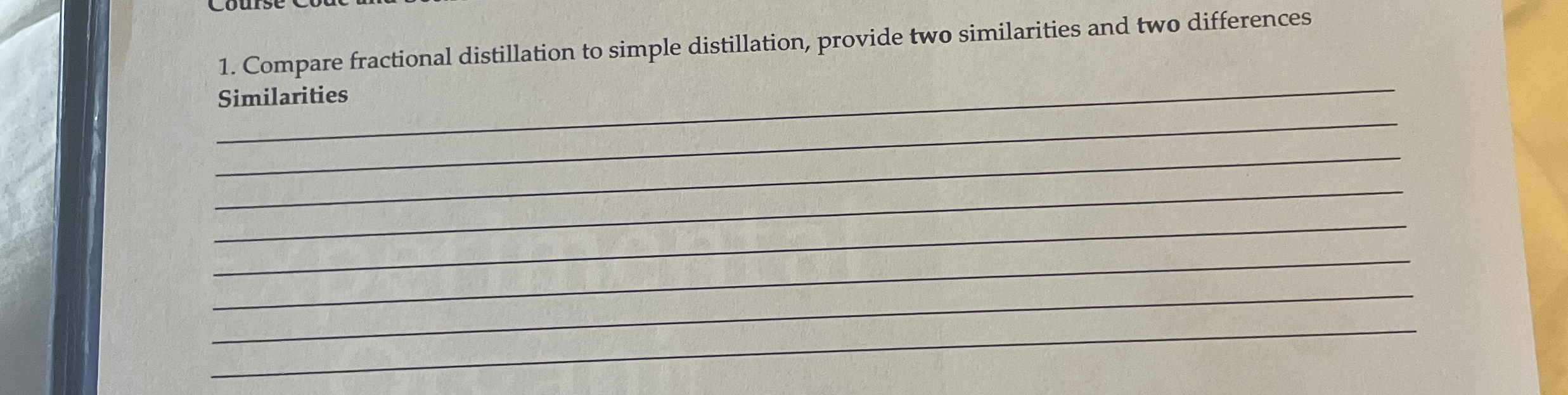 Solved Compare fractional distillation to simple | Chegg.com