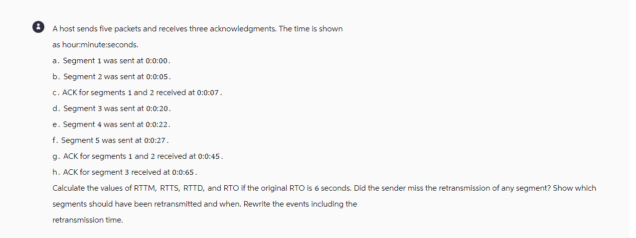 Solved explain how we get the value for RTTs intial = 1.5 ? | Chegg.com