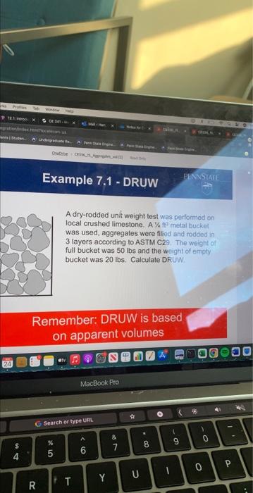 Solved A dry-rodded unaे weight test was perfomed on local | Chegg.com