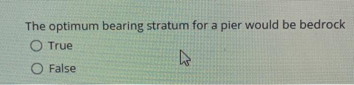 Solved The optimum bearing stratum for a pier would be | Chegg.com