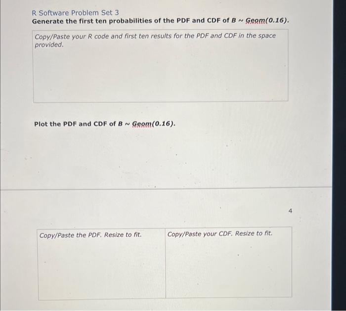 Solved R Software Problem Set 3 Generate the first ten | Chegg.com