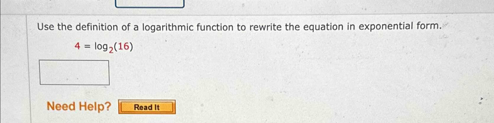 Solved Use the definition of a logarithmic function to | Chegg.com