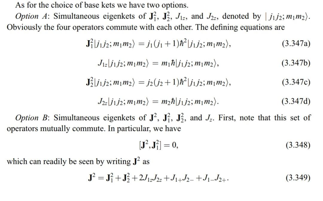 Solved Quantum mechanics Addition of angular momenta | Chegg.com