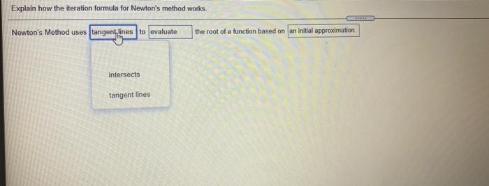 Solved Explain how the iteration formula for Newton's method | Chegg.com