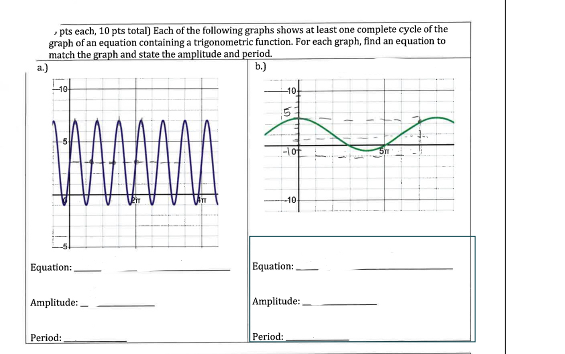 Solved , ﻿pts each, 10 ﻿pts total) ﻿Each of the following | Chegg.com