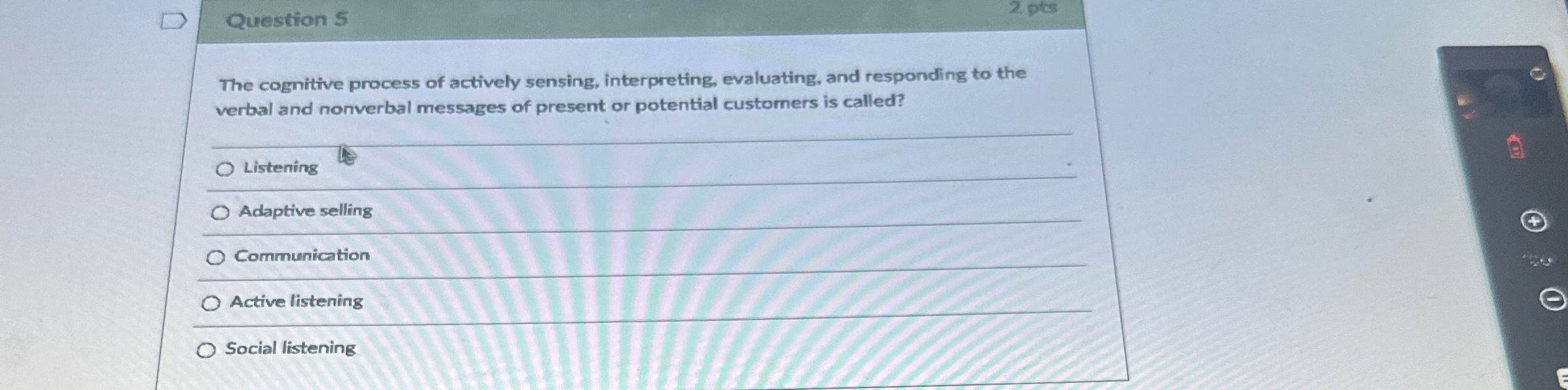 Solved Question 52 ﻿ptsThe cognitive process of actively | Chegg.com