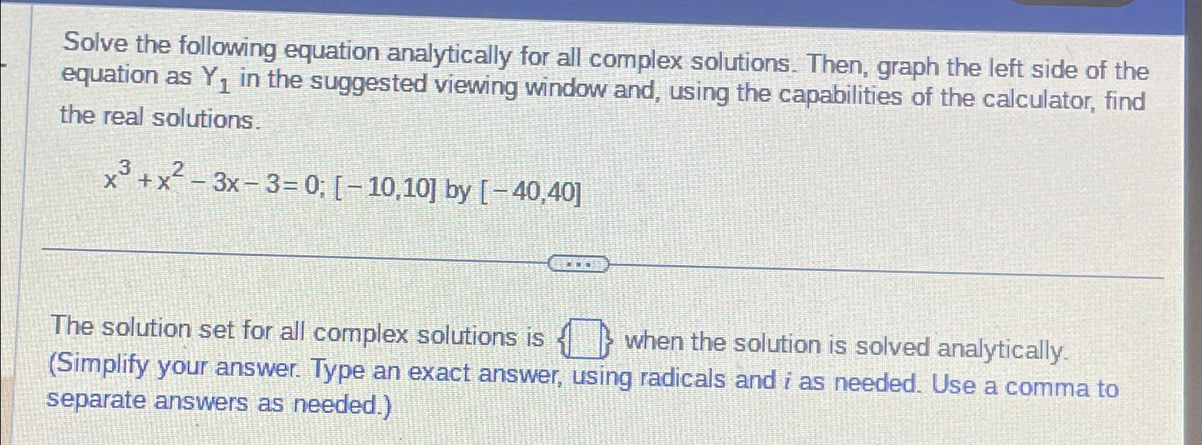 Solved Solve the following equation analytically for all | Chegg.com
