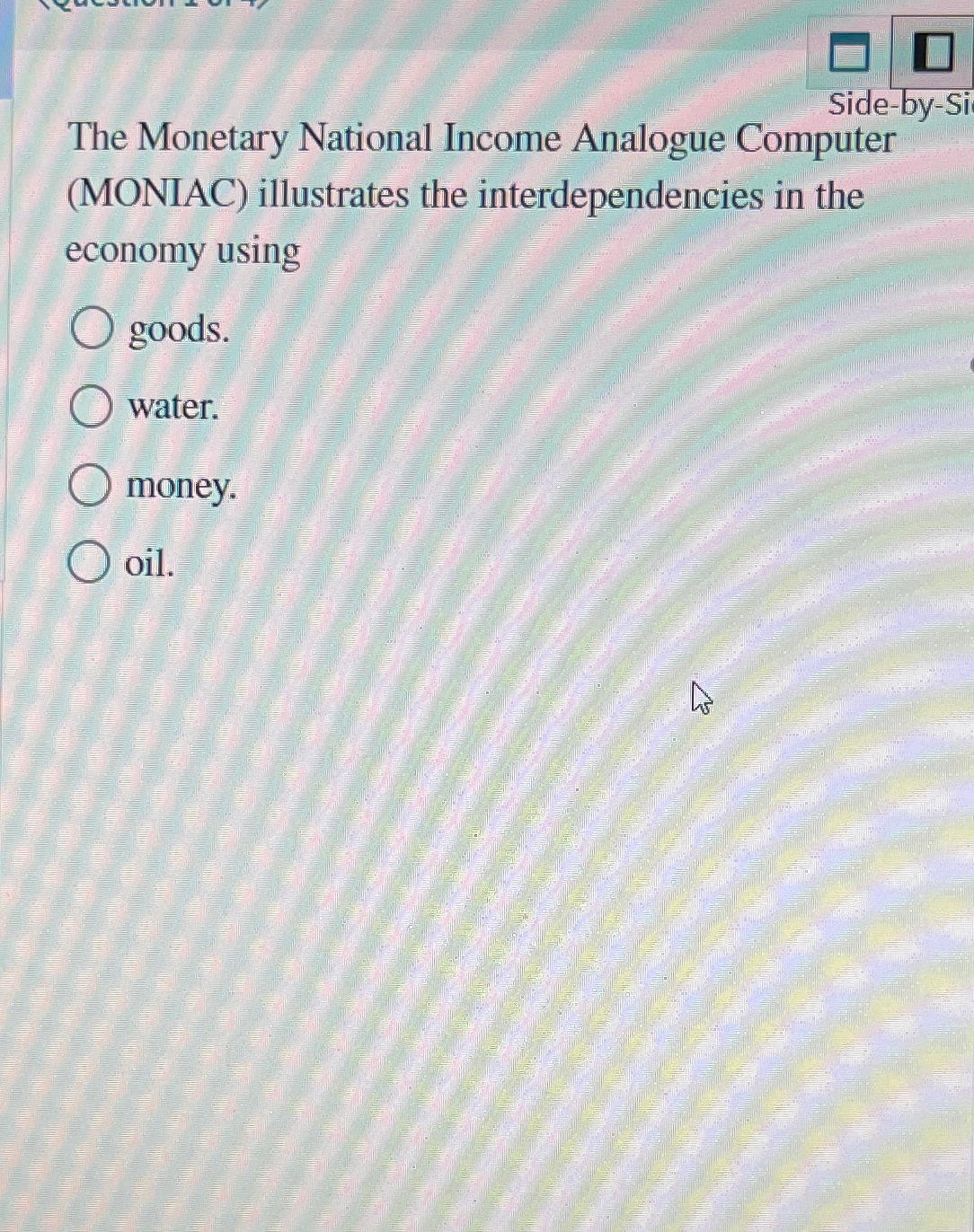 Solved Side-by-SiThe Monetary National Income Analogue | Chegg.com