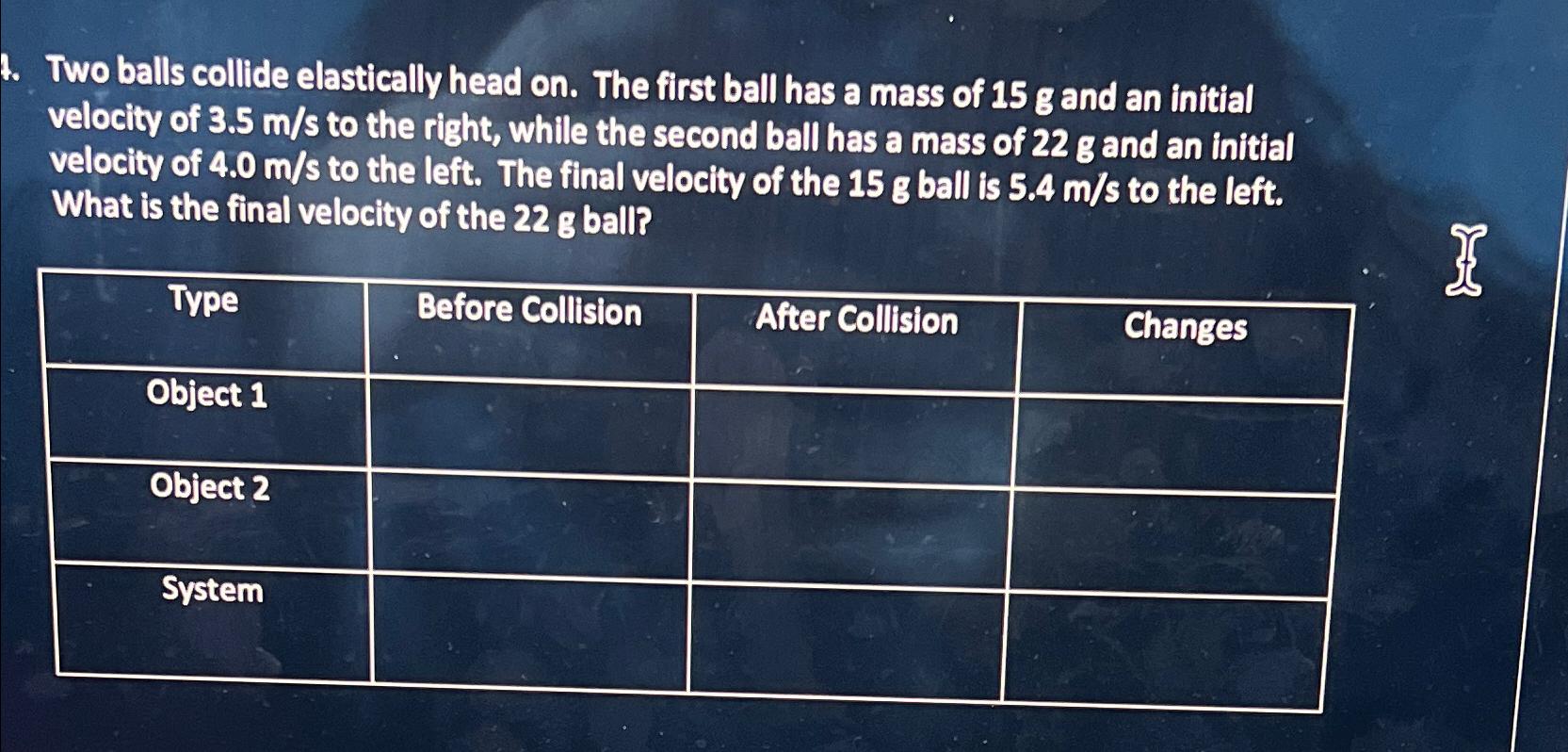 Solved Two balls collide elastically head on. ﻿The first | Chegg.com