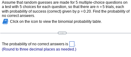 Solved Assume that random guesses are made for 5 | Chegg.com